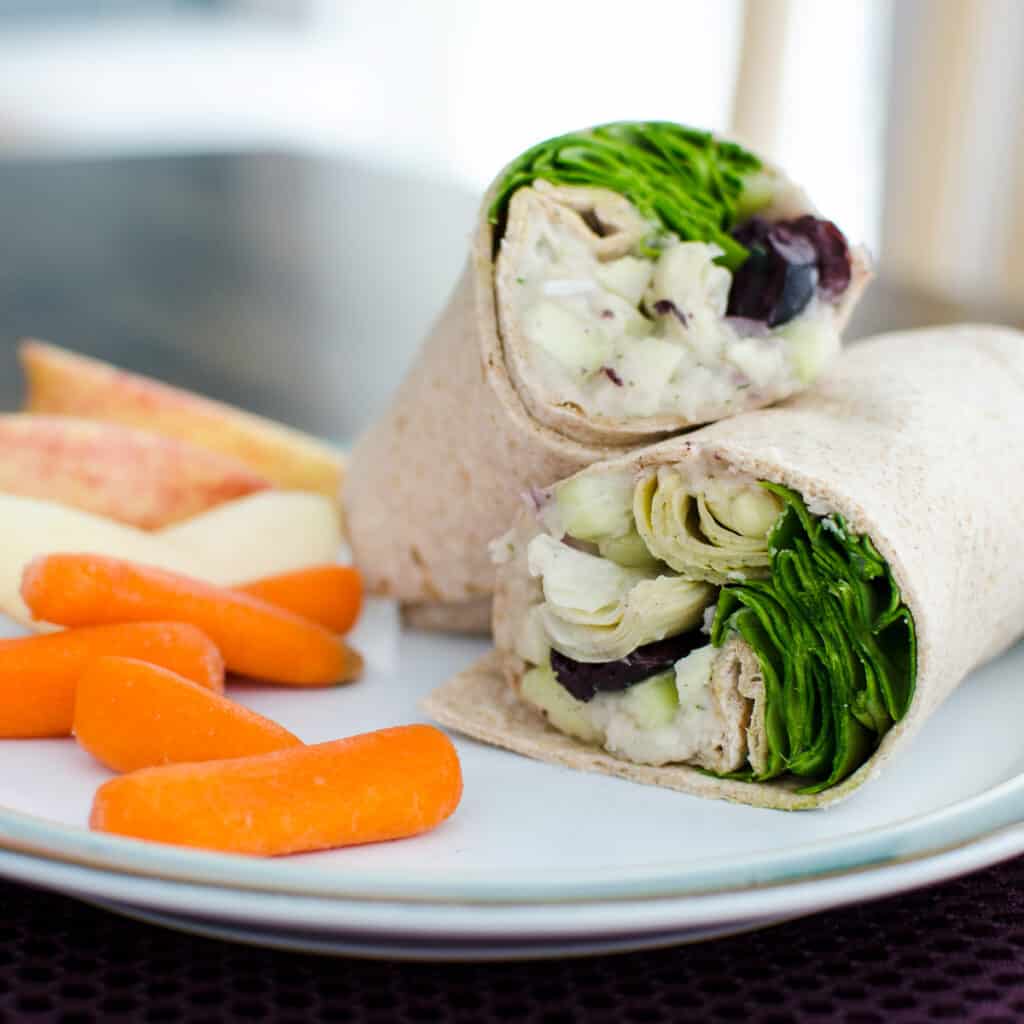 Vegan Greek Sandwich Wrap | Veggie Primer
