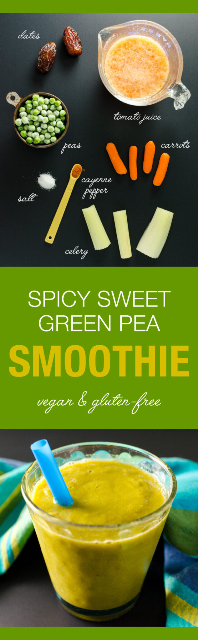 Spicy-Sweet Green Pea Smoothie | Veggie Primer